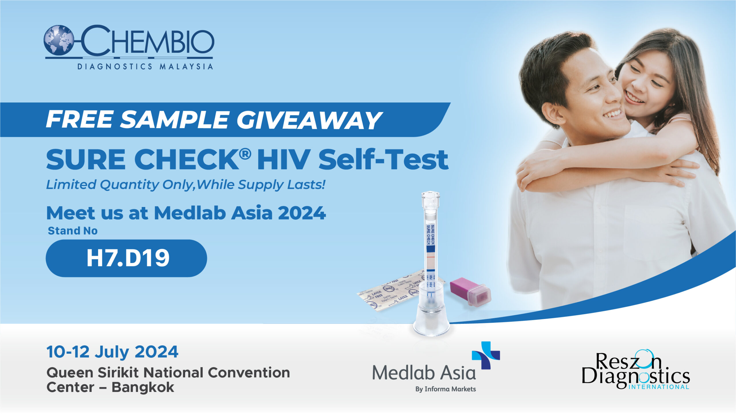 SURE CHECK® HIV Self-Test FREE Sample Giveaway at Medlab Asia 2024 ...